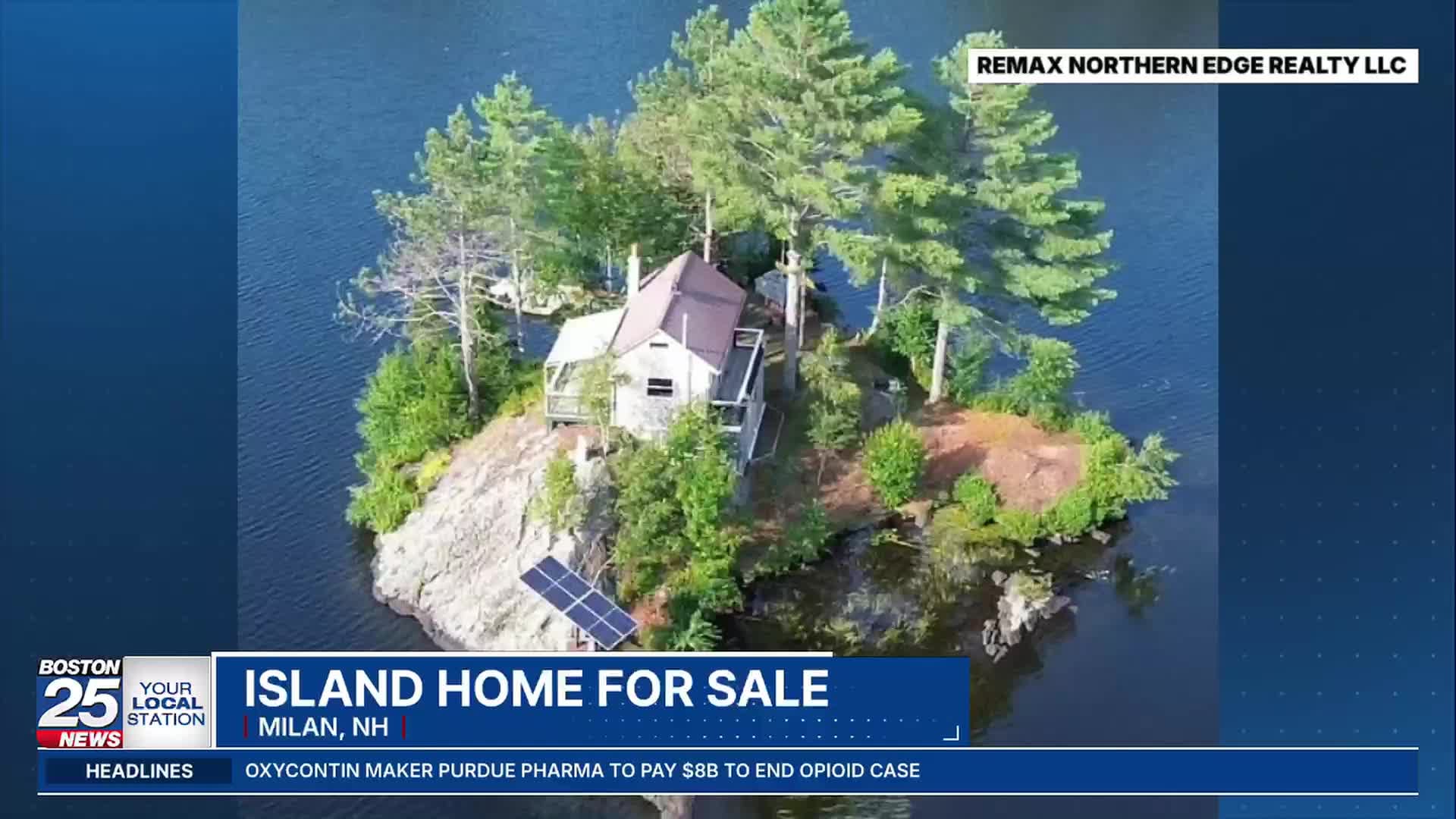 Home on private island for sale in New Hampshire