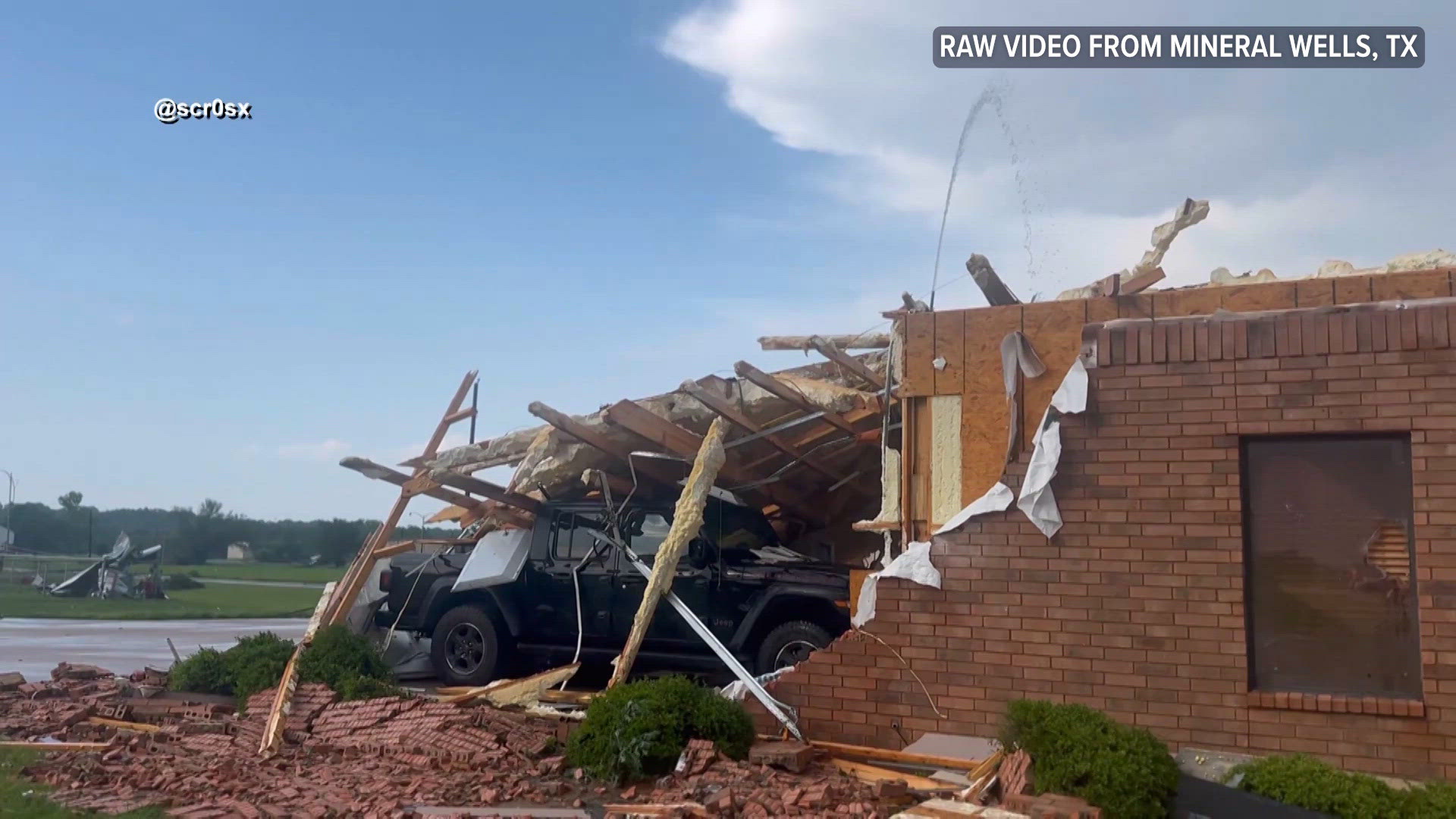 Texas storm damage: Video shows several buildings destroyed in Mineral ...