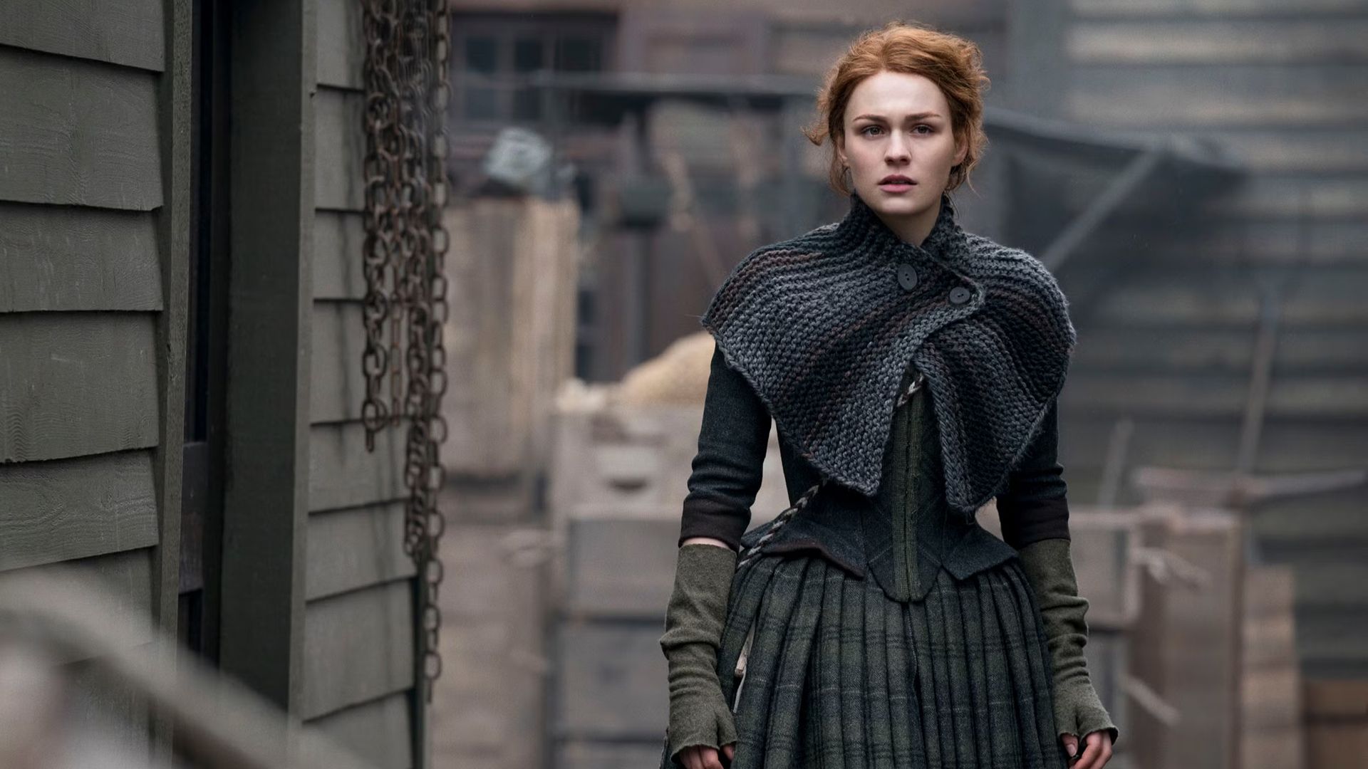 Brianna's reaction to Fergus' death in Outlander season 8