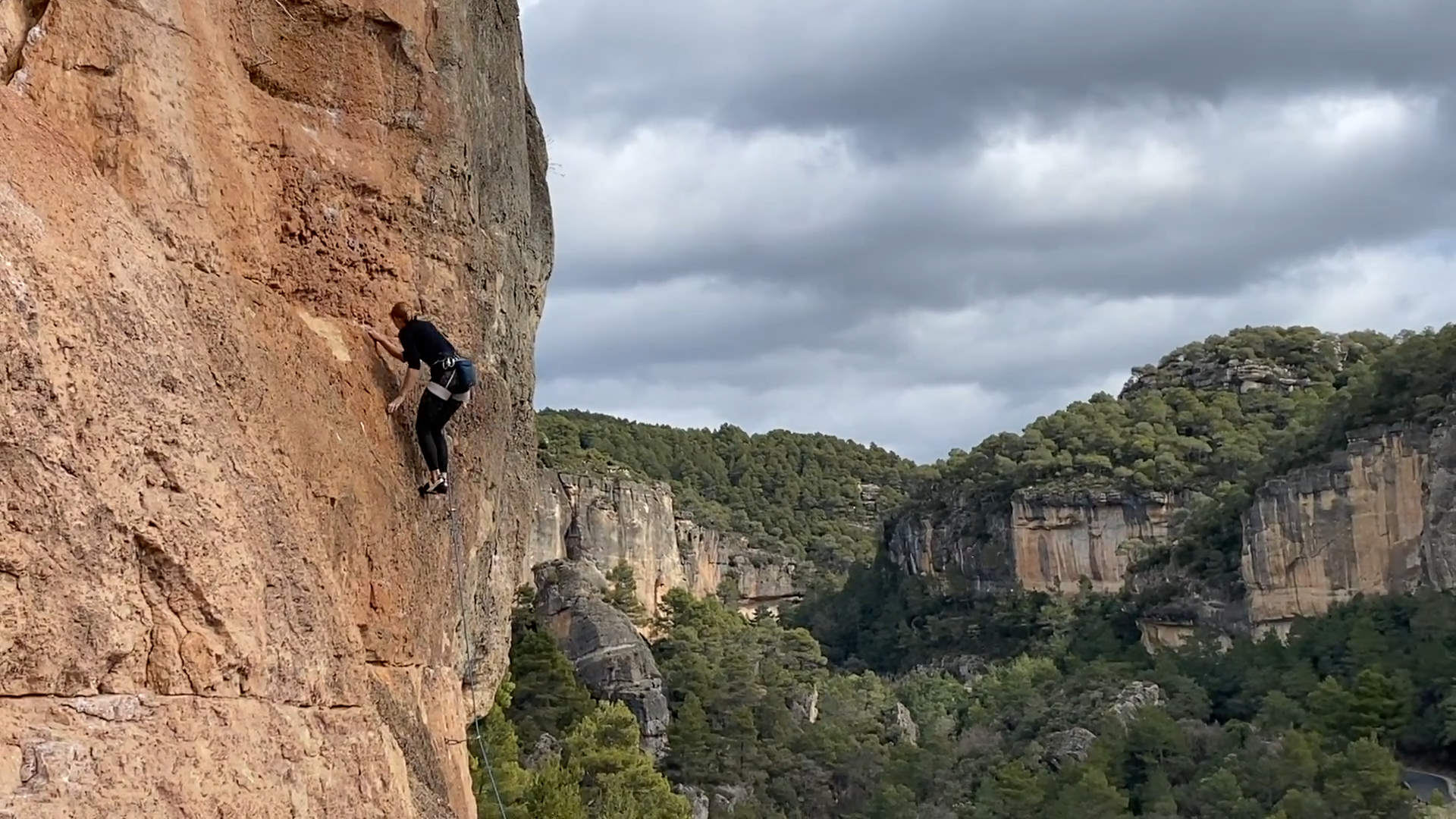 High above Montserrat - and the bolts looked questionable