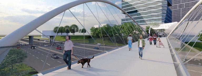 Charlotte takes big step forward on I-277 Rail Trail pedestrian bridge ...