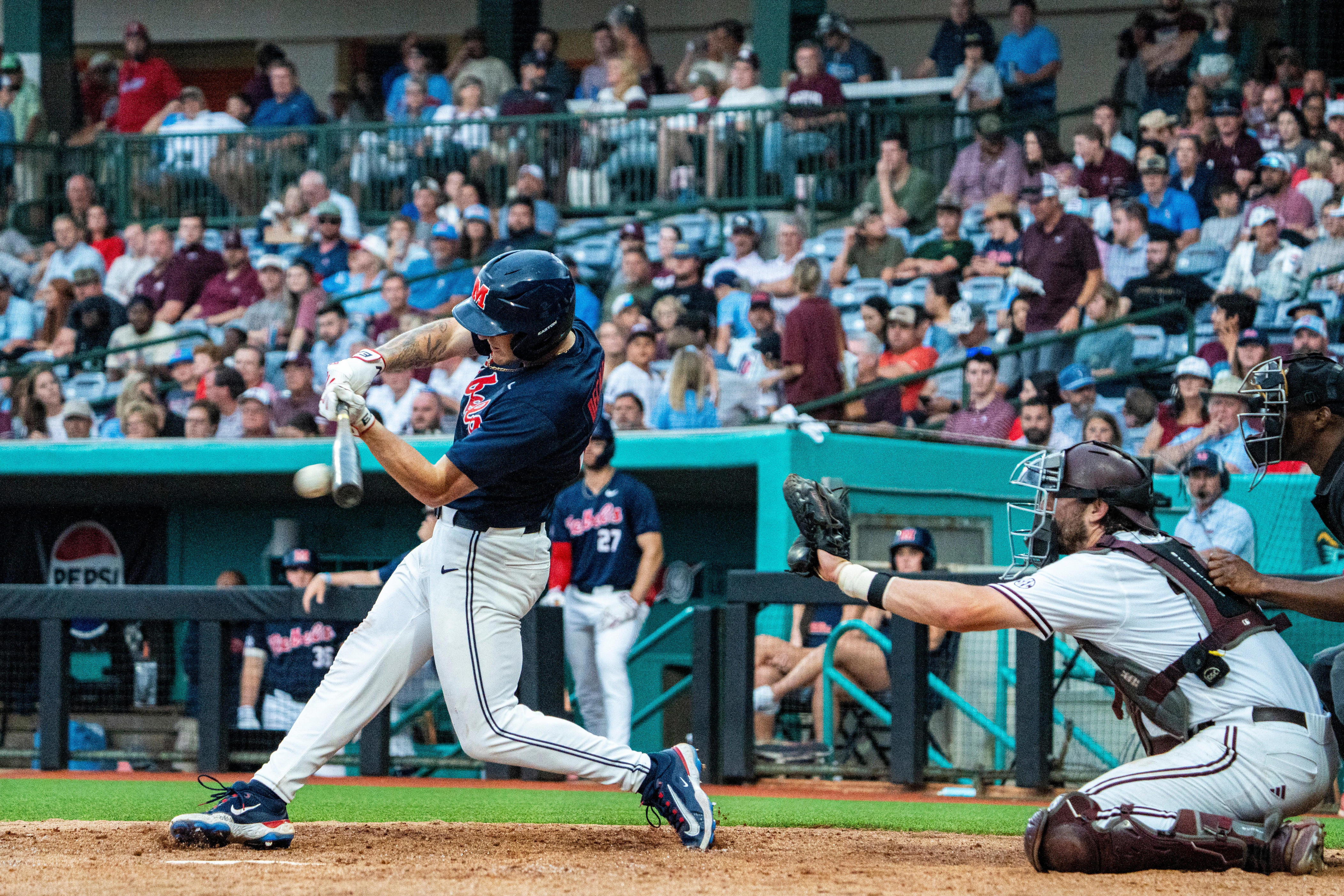 Ole Miss baseball uses long ball to even series vs Arkansas
