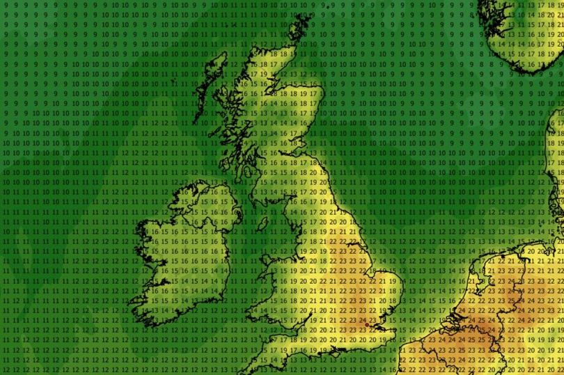 UK weather maps go deep orange with 24C May bank holiday scorcher as ...