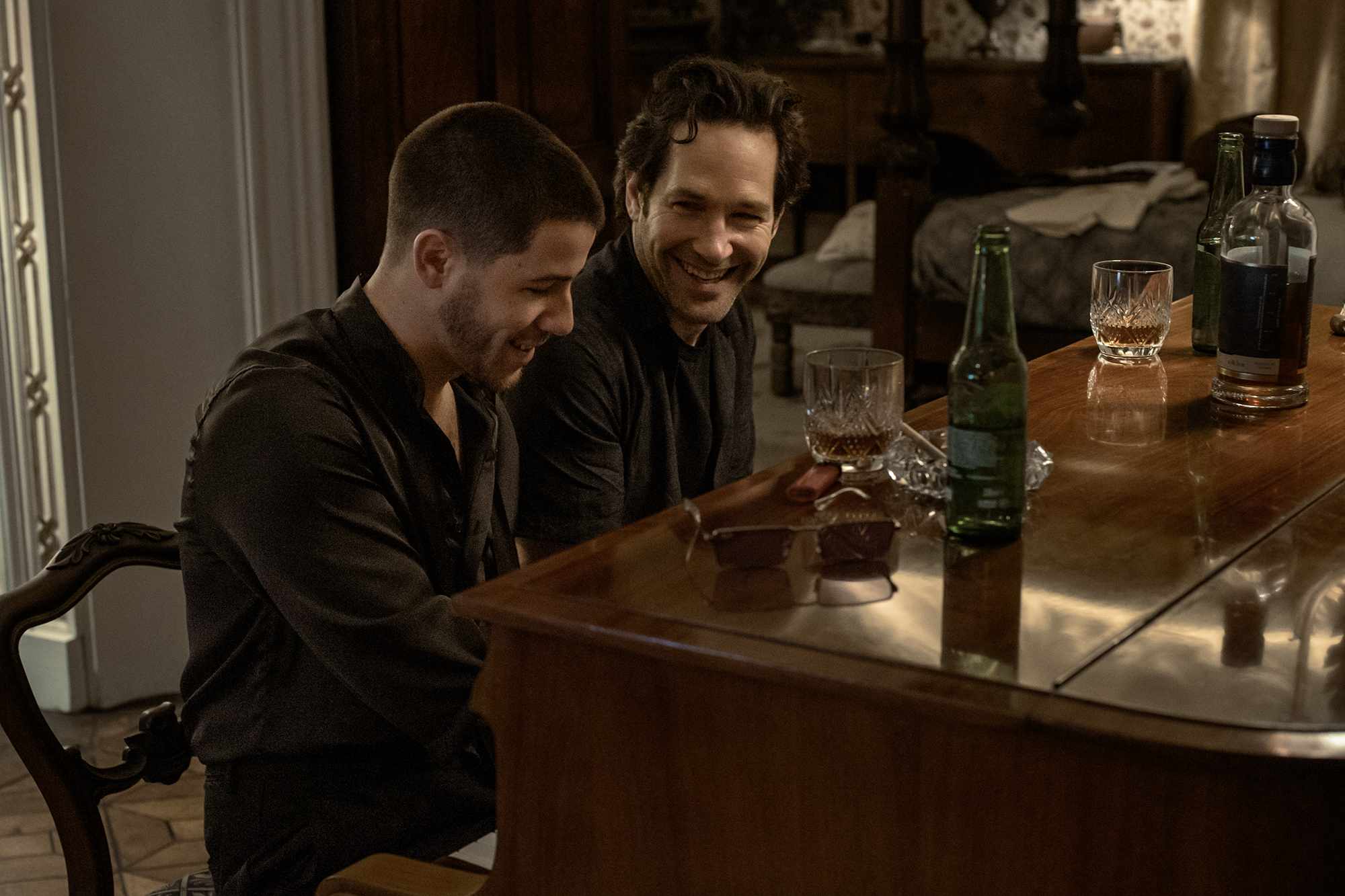 Paul Rudd wows Nick Jonas with an idea for a hit song in "Power Ballad ...