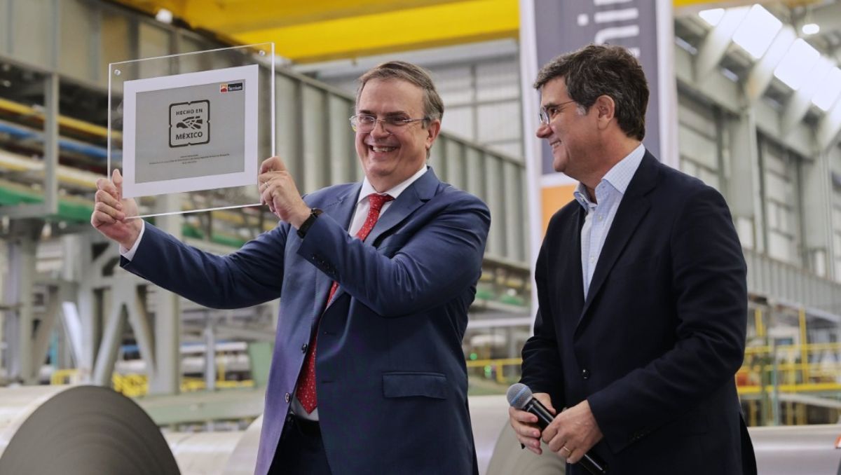 Marcelo Ebrard revisa los avances en nueva planta de Ternium en ...