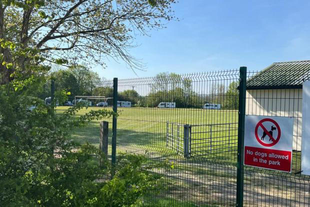 Notice to quit issued to encampment at village recreation park near Taunton