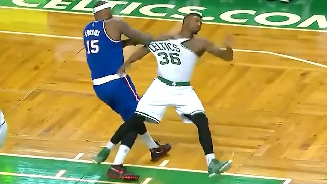 Karl Malone flattened Isaiah Thomas with a sickening shot to the head