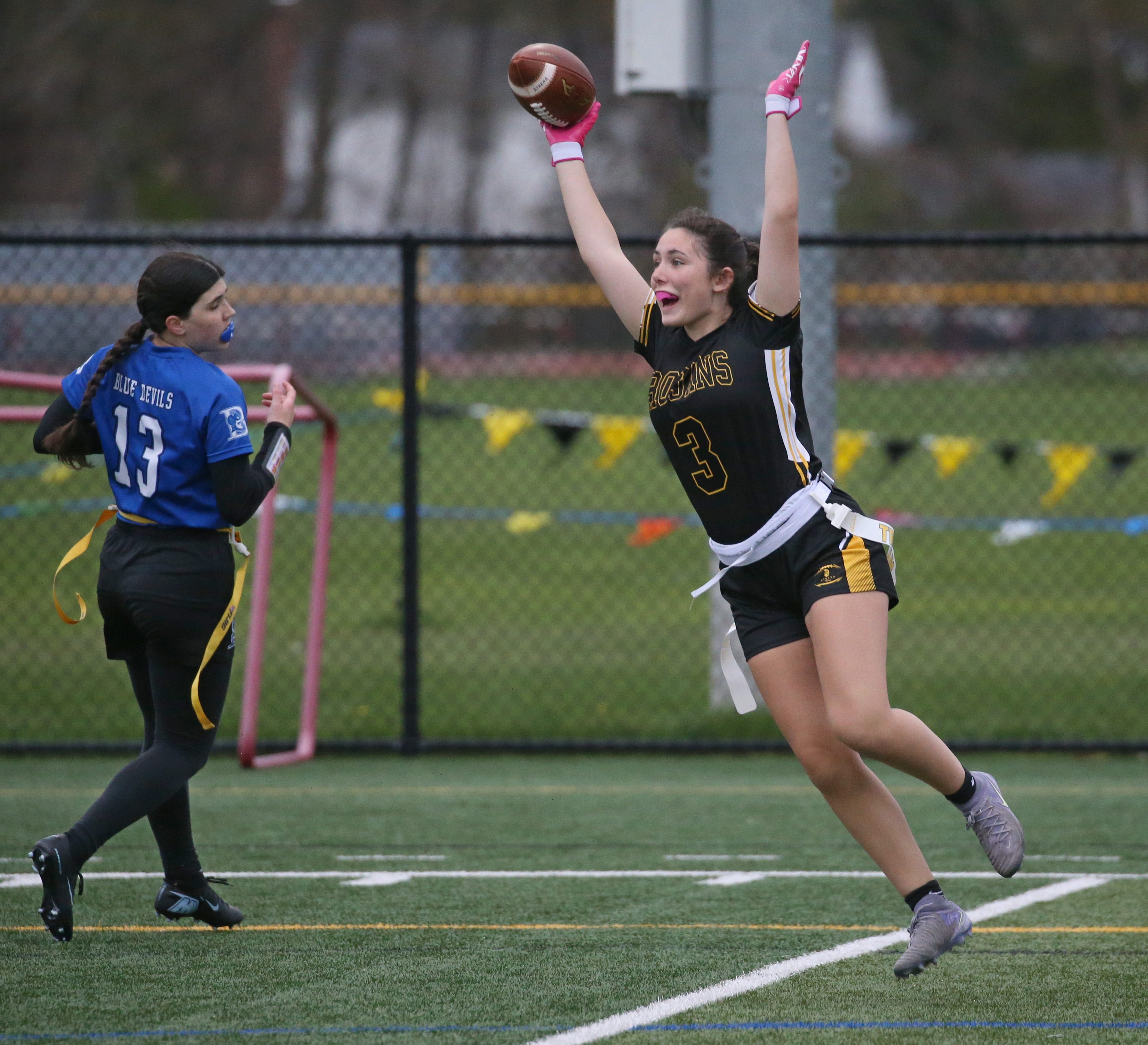 Section V flag football in motion: The catches, flag pulls and celebrations