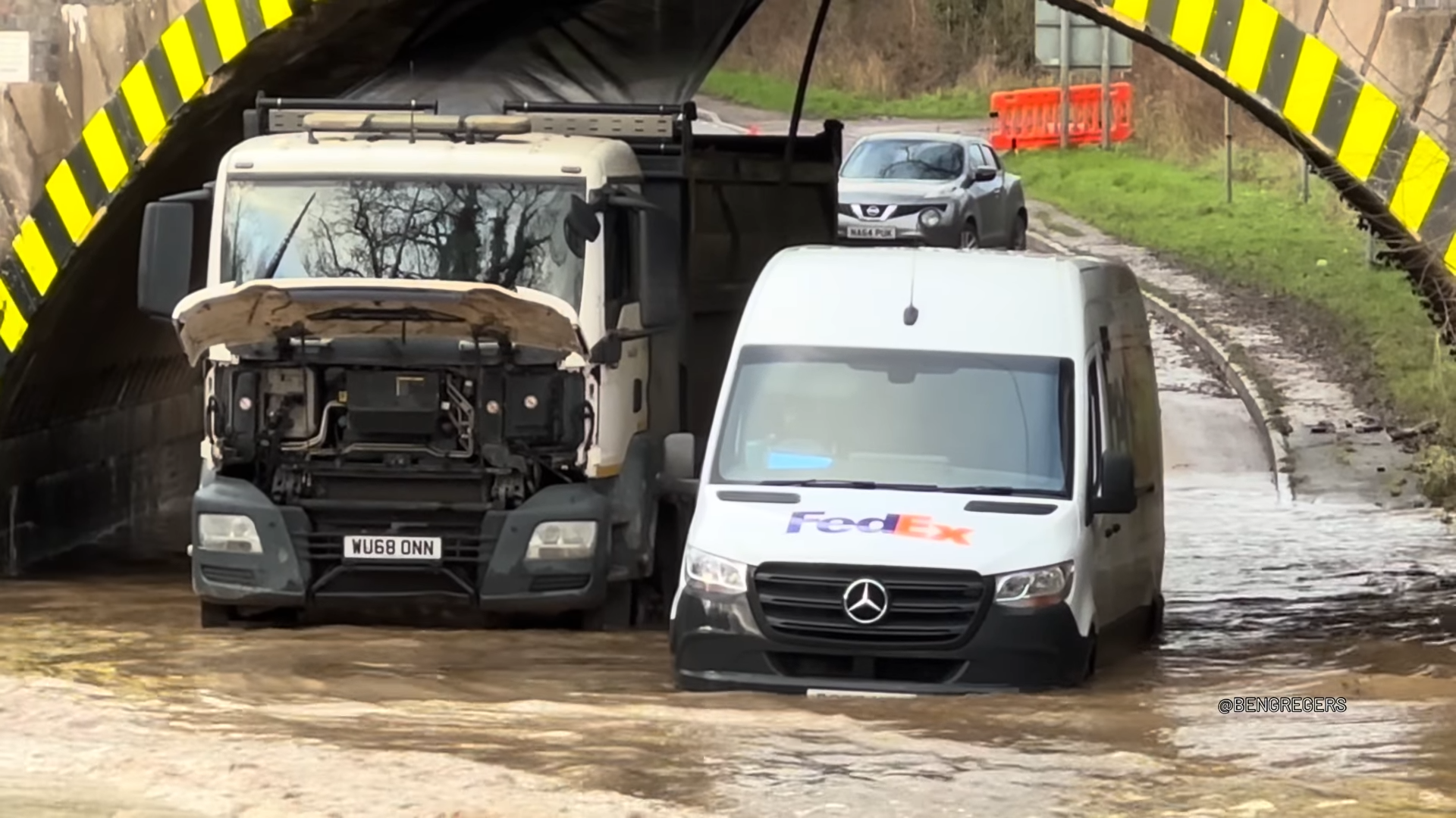 Clear disaster ahead - and he drives straight into it anyway