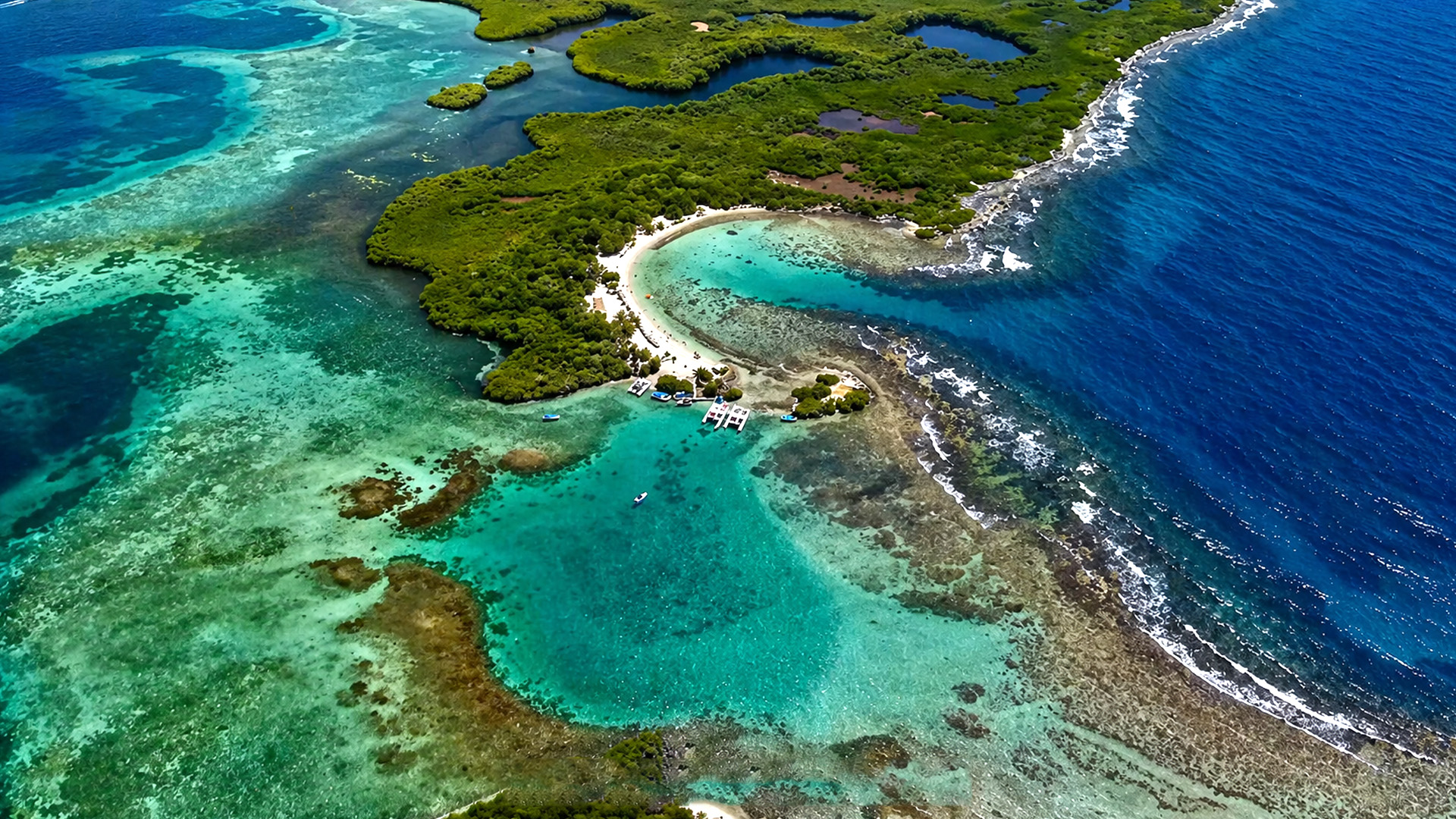 Una laguna tropical de aguas cristalinas en Morrocoy