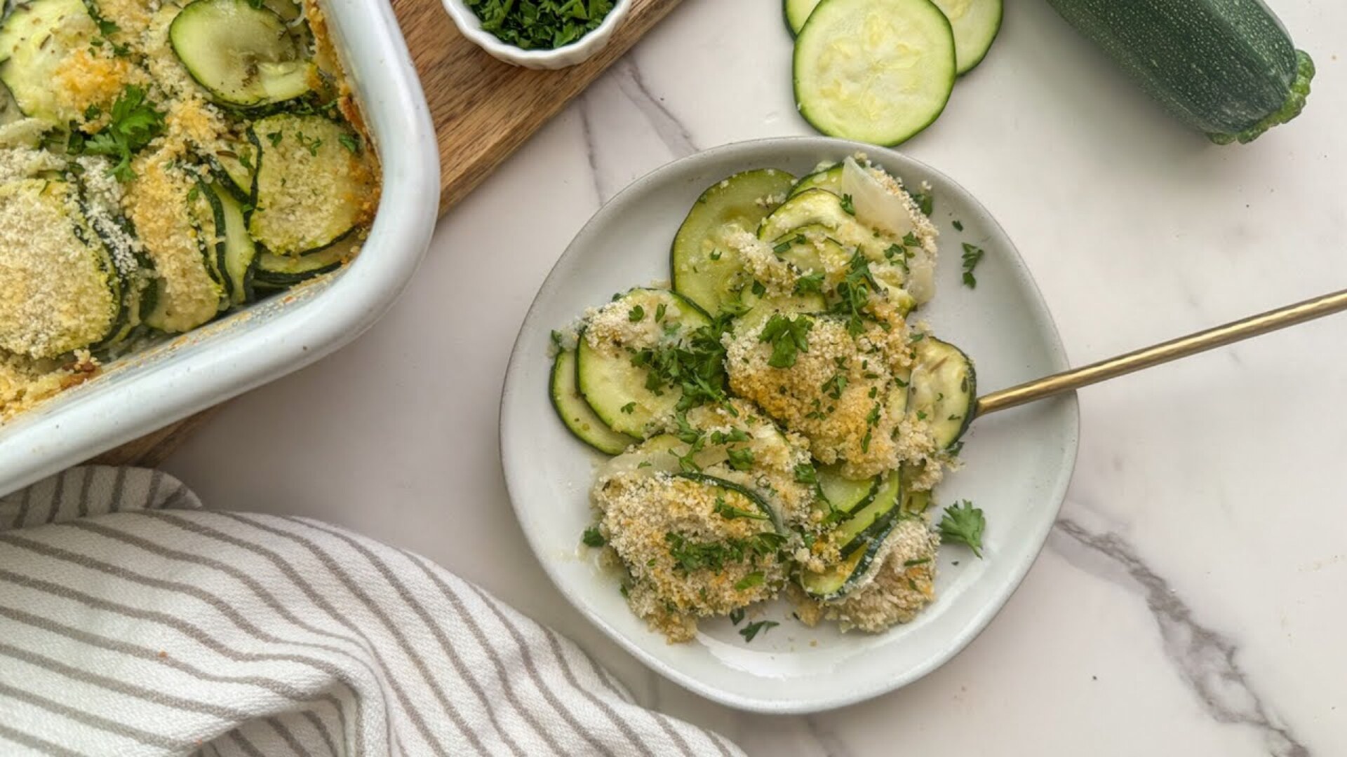 Simple zucchini gratin recipe
