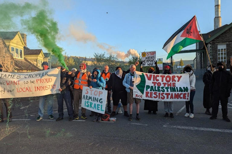 Lancaster activists join Gaza protest at factory which supplies ...