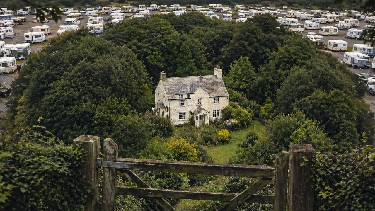 Left alone… abandoned cottage surrounded by a traveller site ...