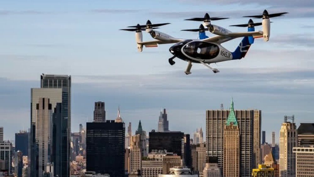 Air taxis complete test flight over the New York skyline