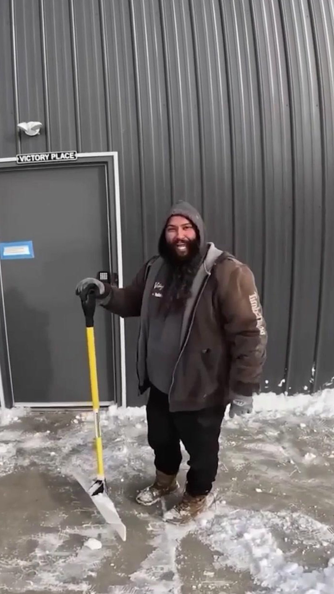 Winter crew moment with Victory Outdoor Services