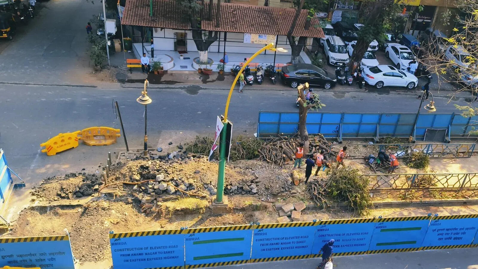 आनंदनगर-साकेत उन्नत मार्गाच्या कामाचा फटका, नौपाड्यात भास्कर कॉलनीनजीक ...