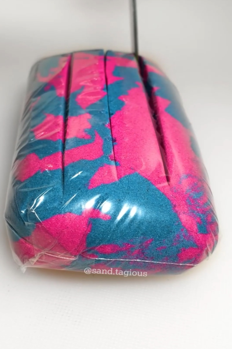 Pink blue sand slice block