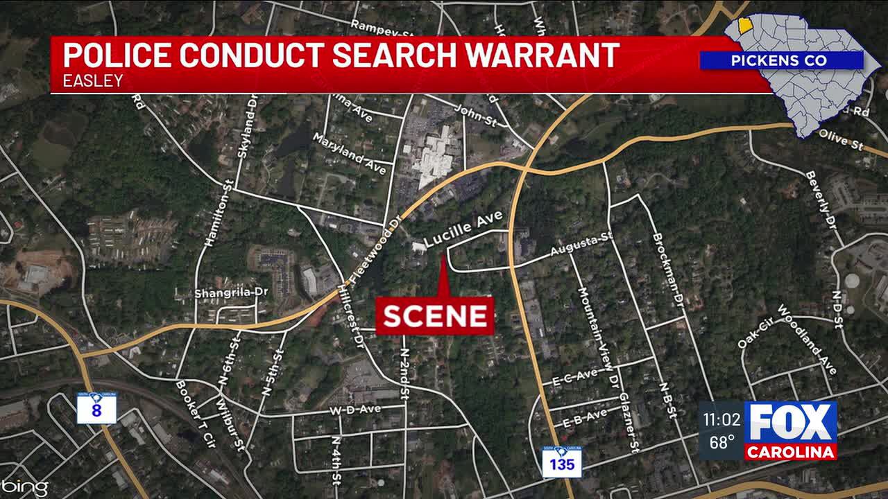 Police conduct search warrant at Easley home