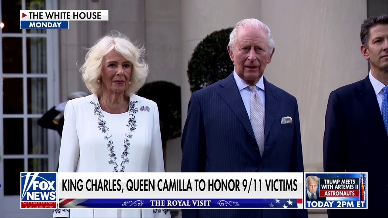 King Charles, Queen Camilla arrive at 9/11 Memorial after historic ...