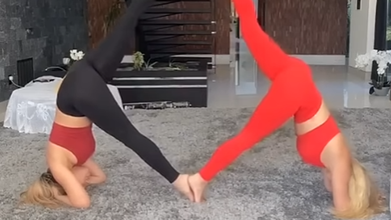 Best friends yoga poses challenge