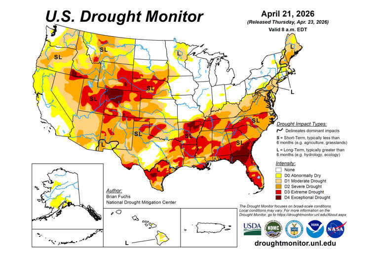 America struck by worst drought in 14 years—these states are worst affected