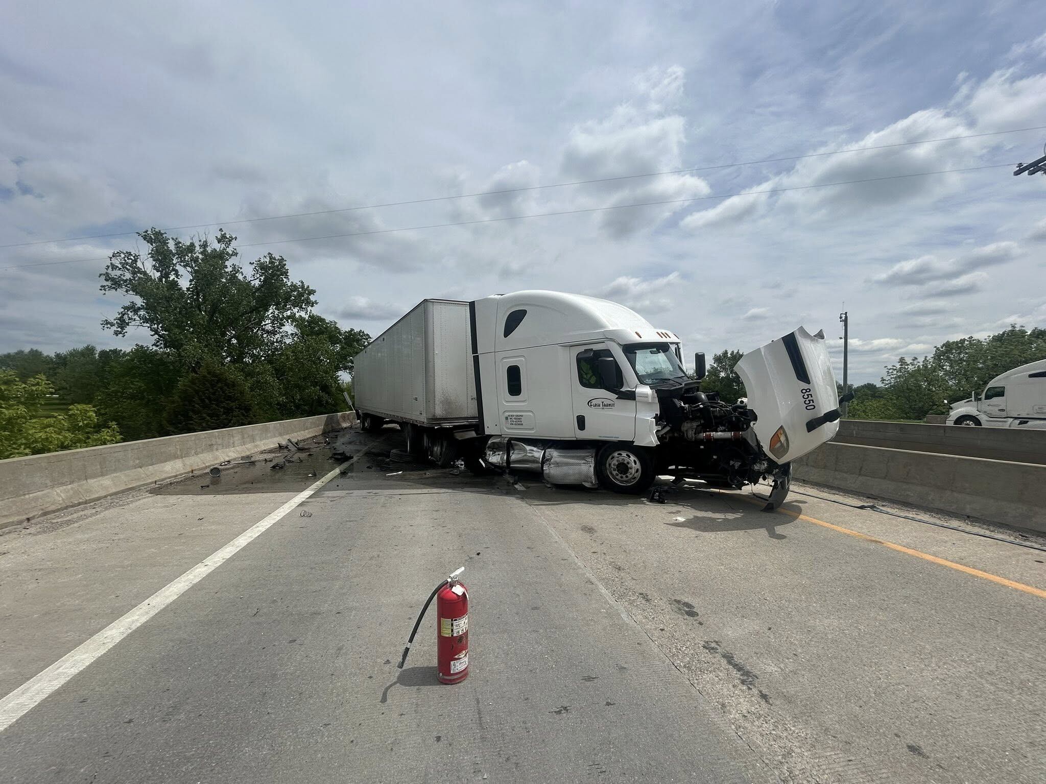 Avoid the area: Southbound I-35 closes near Edgerton after semi strikes ...