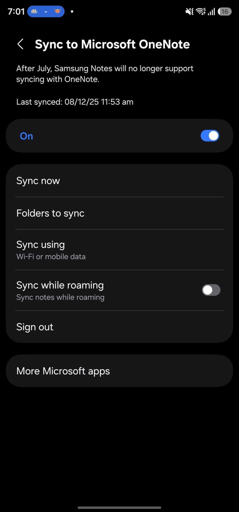 Samsung Notes & Microsoft OneNote sync will end after July