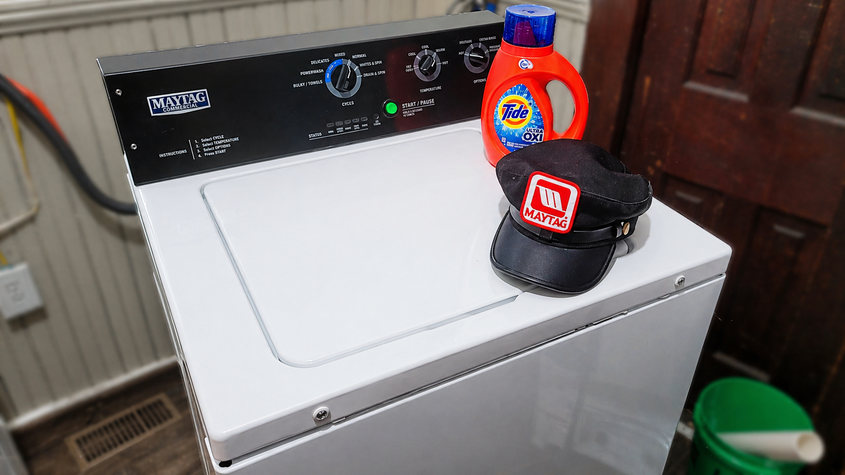 What a full Maytag commercial deep water wash cycle really looks like