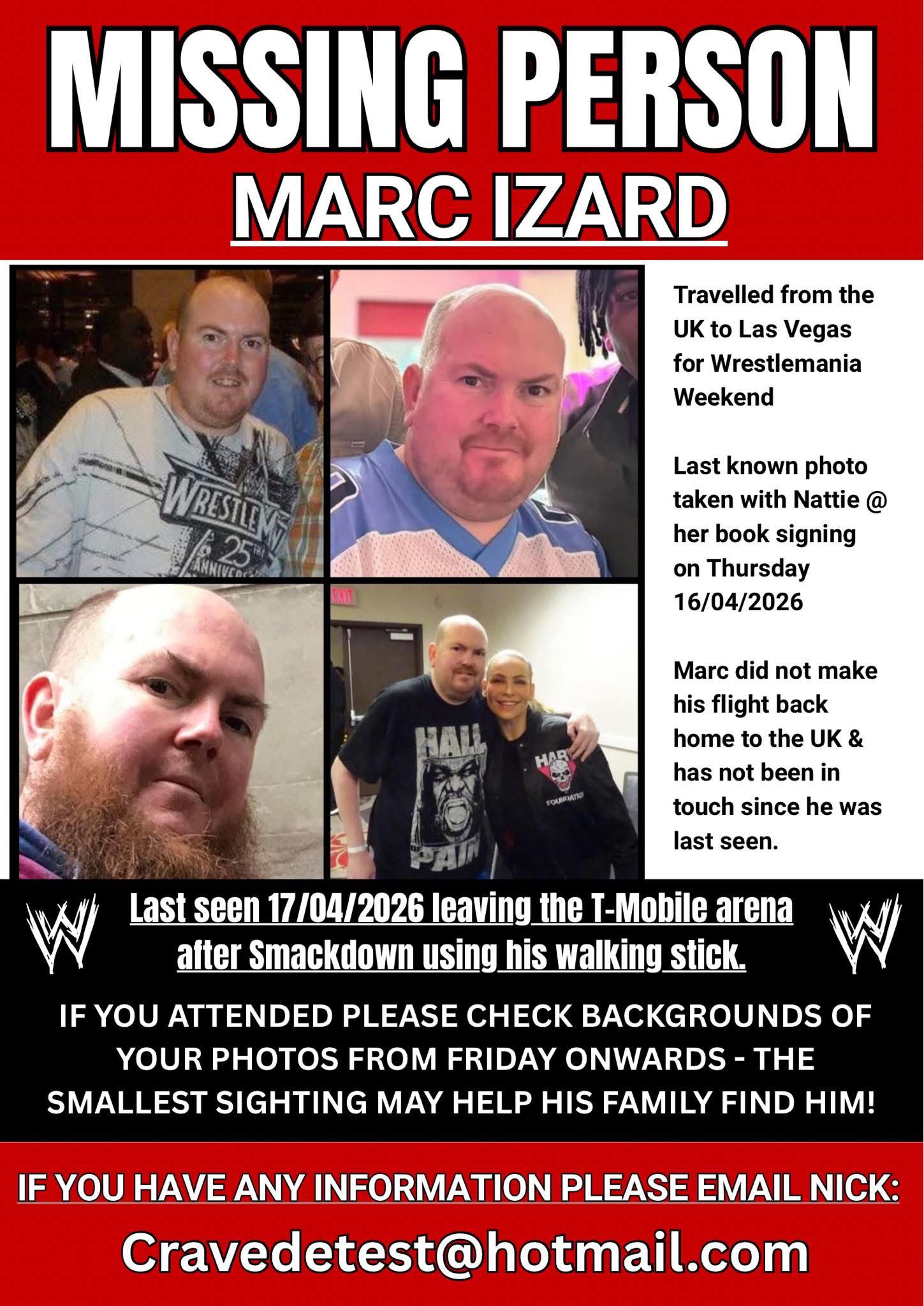WWE fan found dead in Las Vegas after going missing during WrestleMania ...