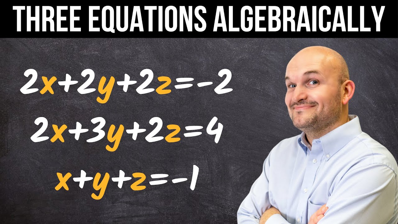 Solve a system of equations with three variables compilation