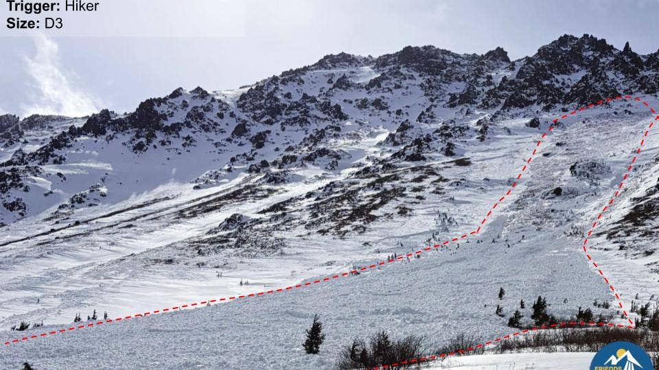 Three hikers caught in massive avalanche in Alaska's Chugach Range