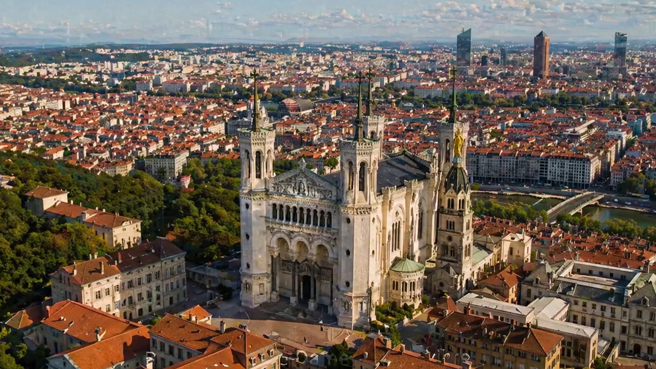 A breathtaking view over Lyon from Fourvière