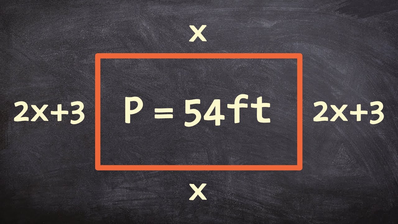 Word problem dealing with perimeter of a rectangle - Free math videos