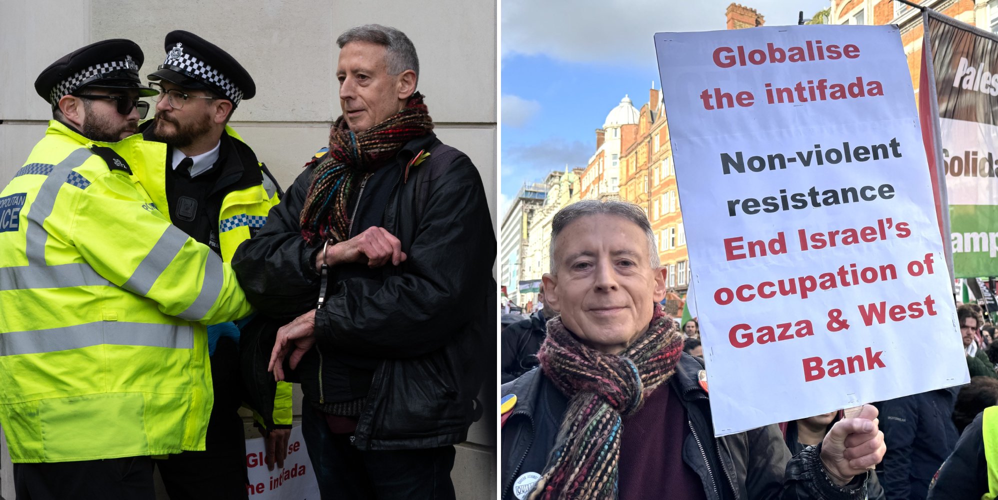 Police drop 'globalise the intifada' case against Peter Tatchell after ...
