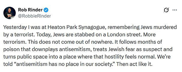 Rob Rinder says anti-Jewish stabbings follow 'months of poison that ...
