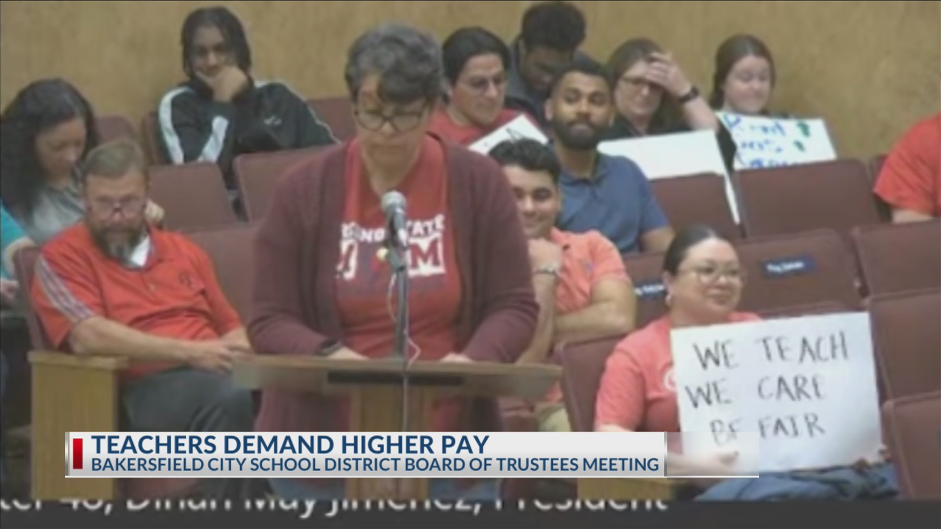 BCSD teachers demand higher pay at board meeting