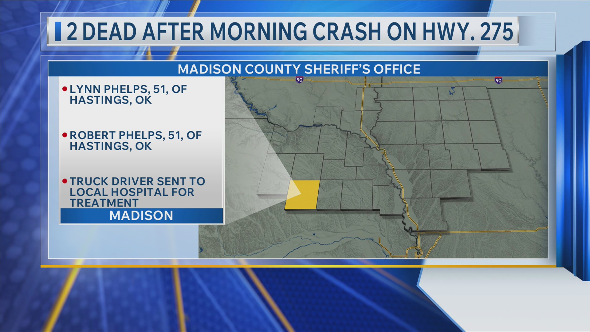 2 dead after morning crash on Highway 275