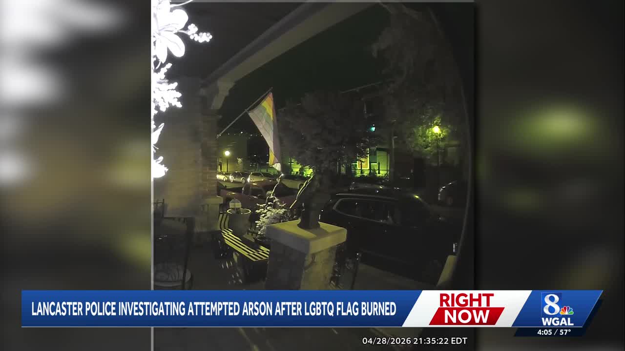 Lancaster police investigate attempted arson of LGBTQ flag