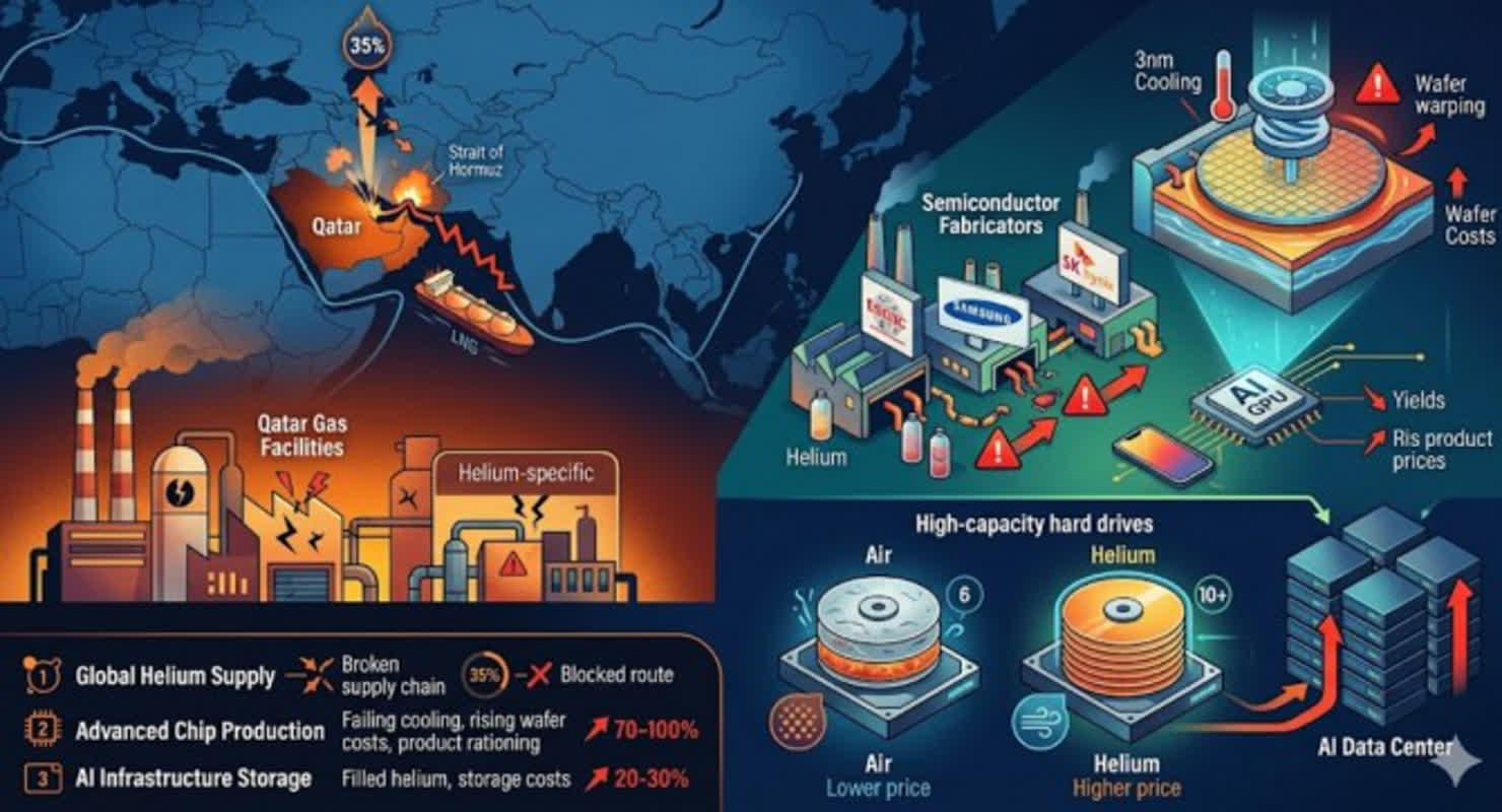 중동발 ‘헬륨 쇼크’에 반도체 공급망 긴장… 칩 가격 인상 압박 커지나