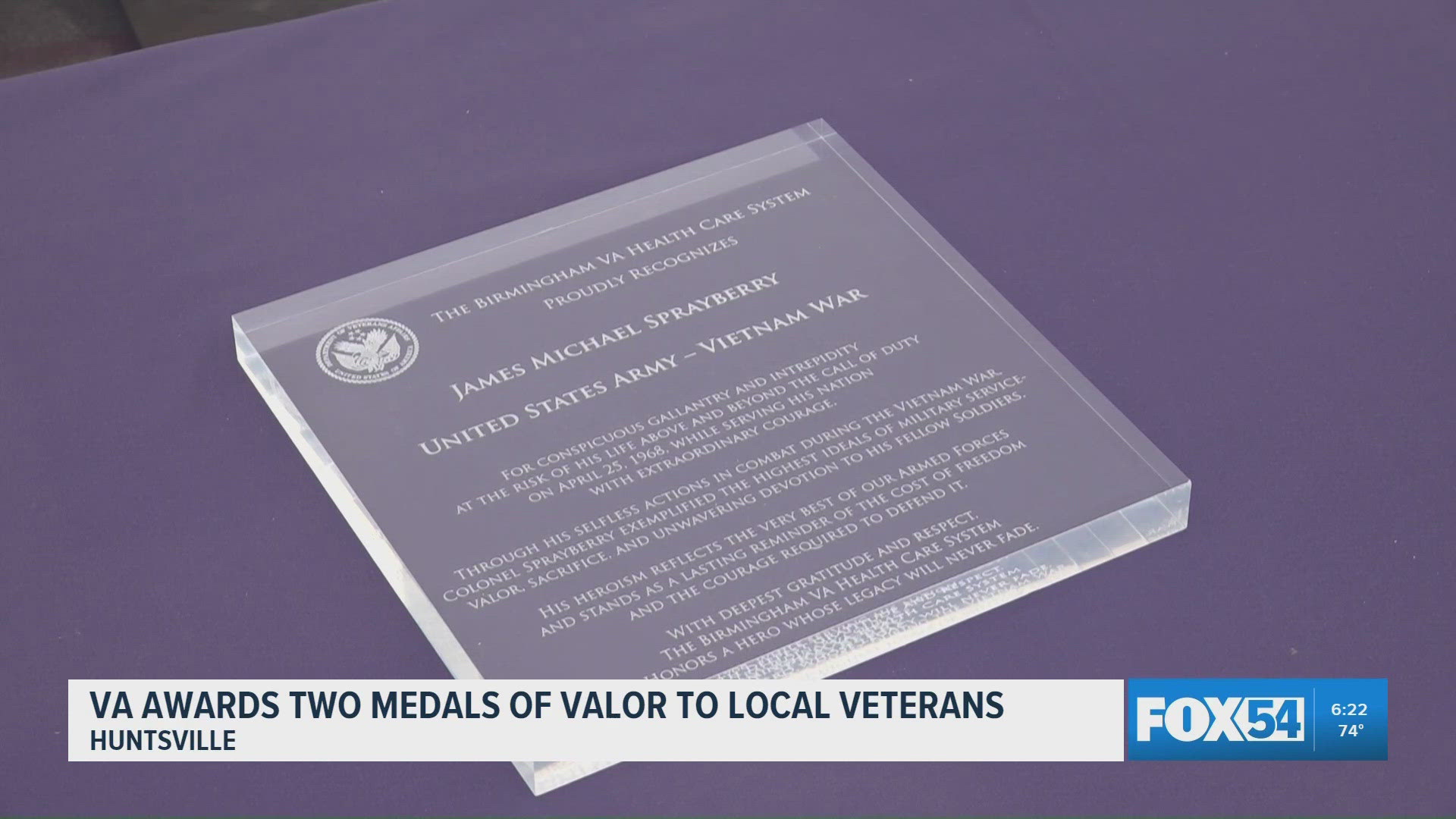 Local veterans awarded medals of valor