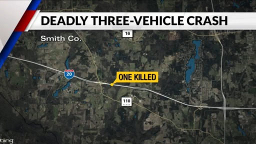 Multi-vehicle crash on Tuesday leaves 1 dead, 2 injured in Smith County