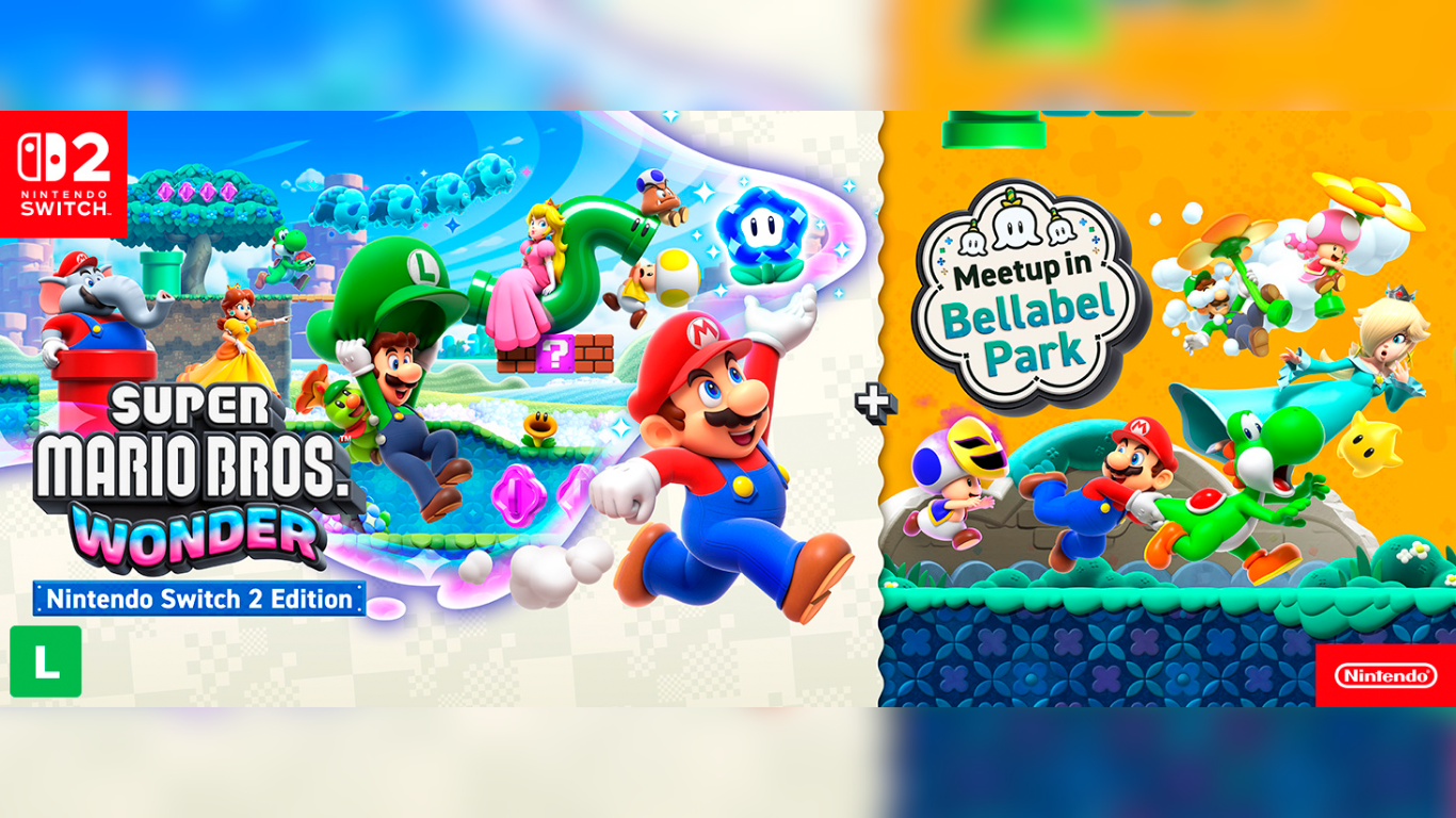 2 em 1: Jogo Super Mario Bros. Wonder + Vamos ao Parque Belabel para ...