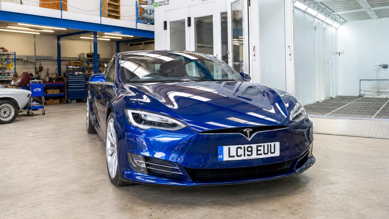 Fixing James May’s damaged Tesla Model S