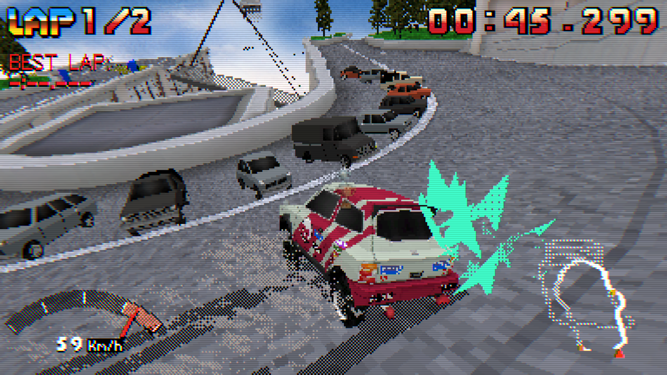 Race on the Fiat factory roof test track in this charming indie game
