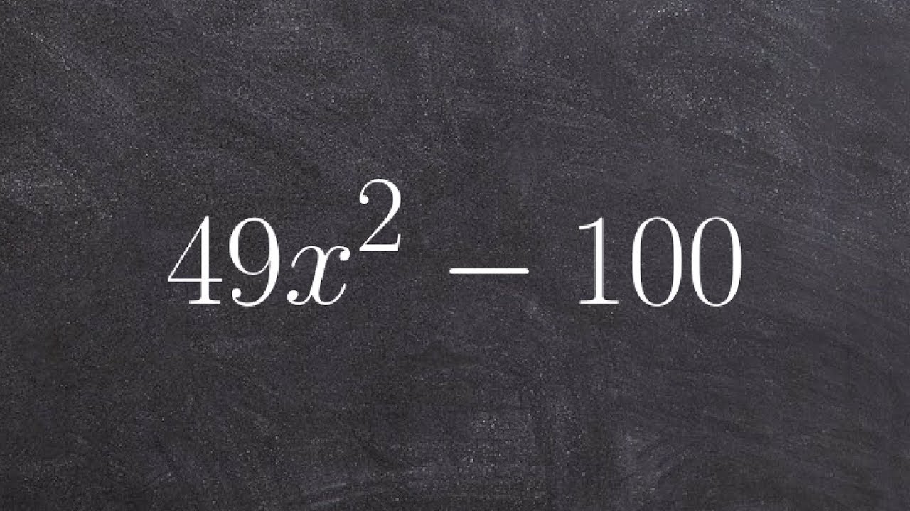 How to factor using the area of a rectangle with difference of two squares