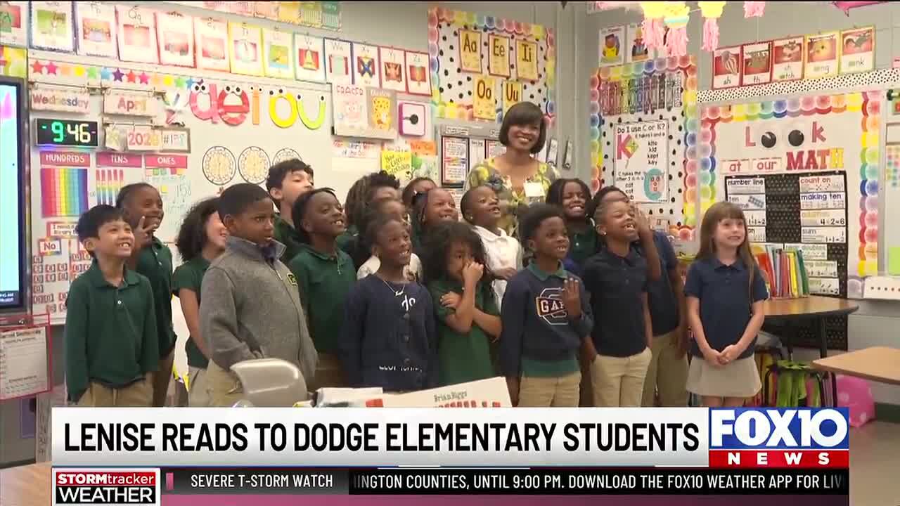 FOX10 anchor Lenise Ligon visits Dodge Elementary for leadership career day
