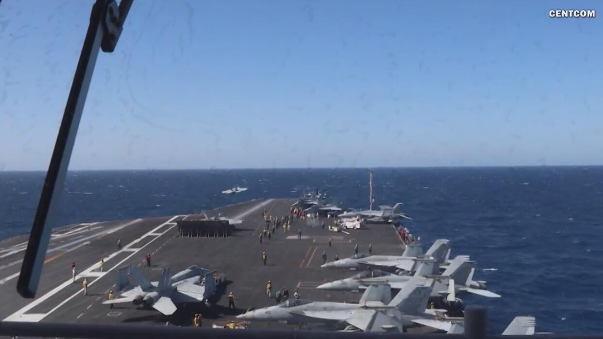 US aircraft carrier expected to leave Middle East