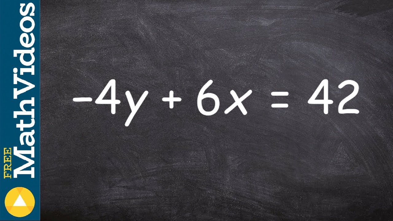 Putting an linear equation in standard form - cool math