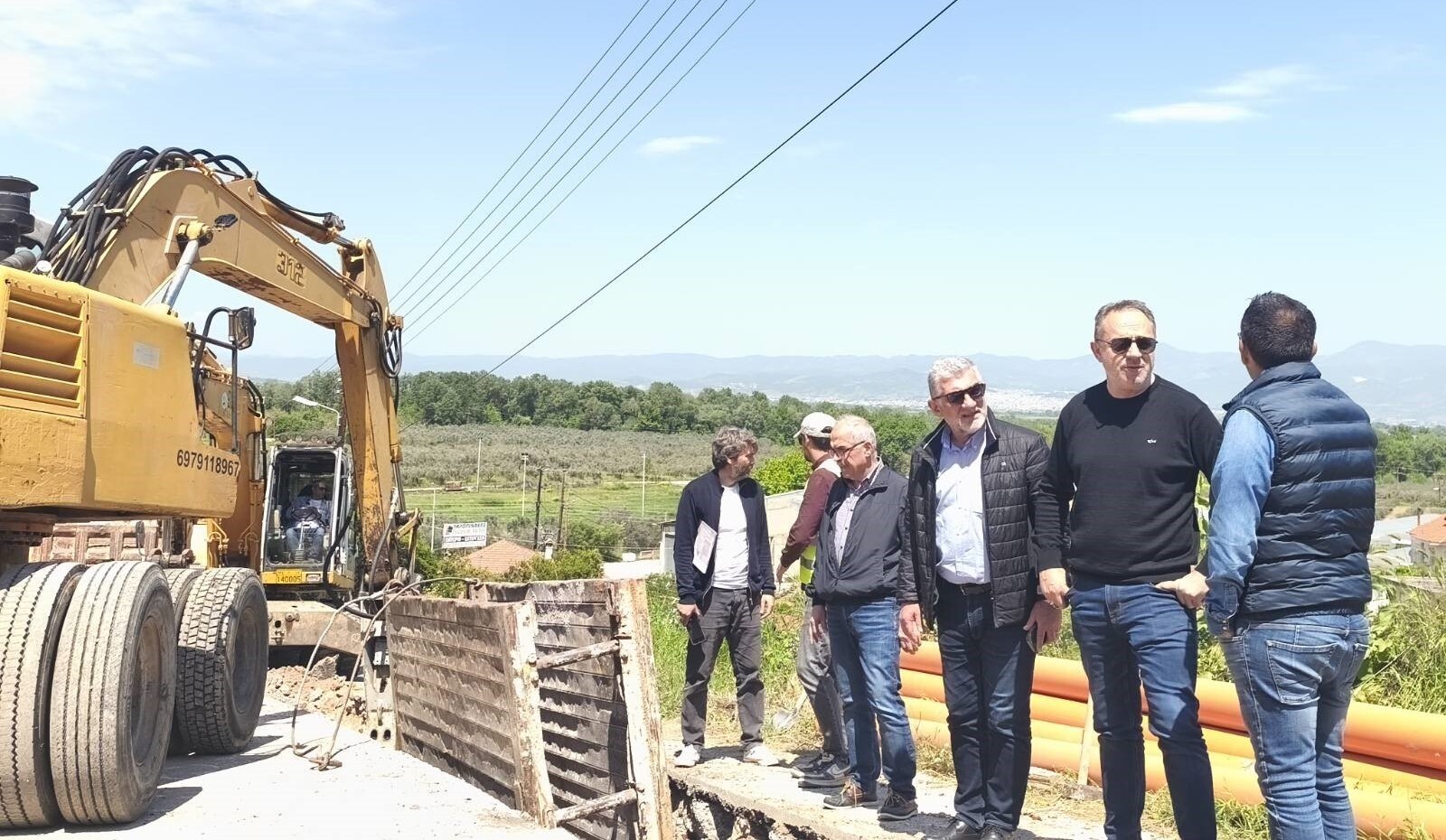 Επίσκεψη δημάρχου Λαμιέων στο έργο αποχέτευσης οικισμών Λεκάνης Σπερχειού