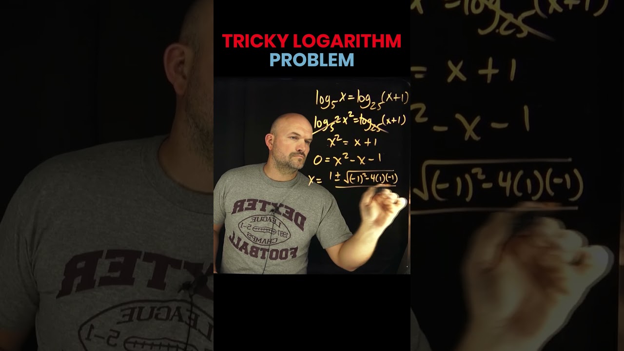 Tricky logarithm problem to #solve #logarithm #brianmclogan